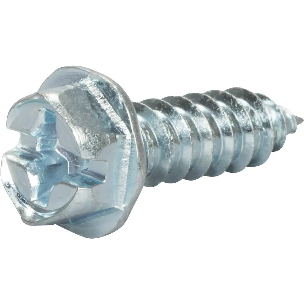 #12 x 3/4" Hex Washer Slot Tapping Screw, Jar of 100