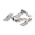 300 MCM Single-Hole Long Barrel Lug, Copper Compression, White, 1/2" Stud