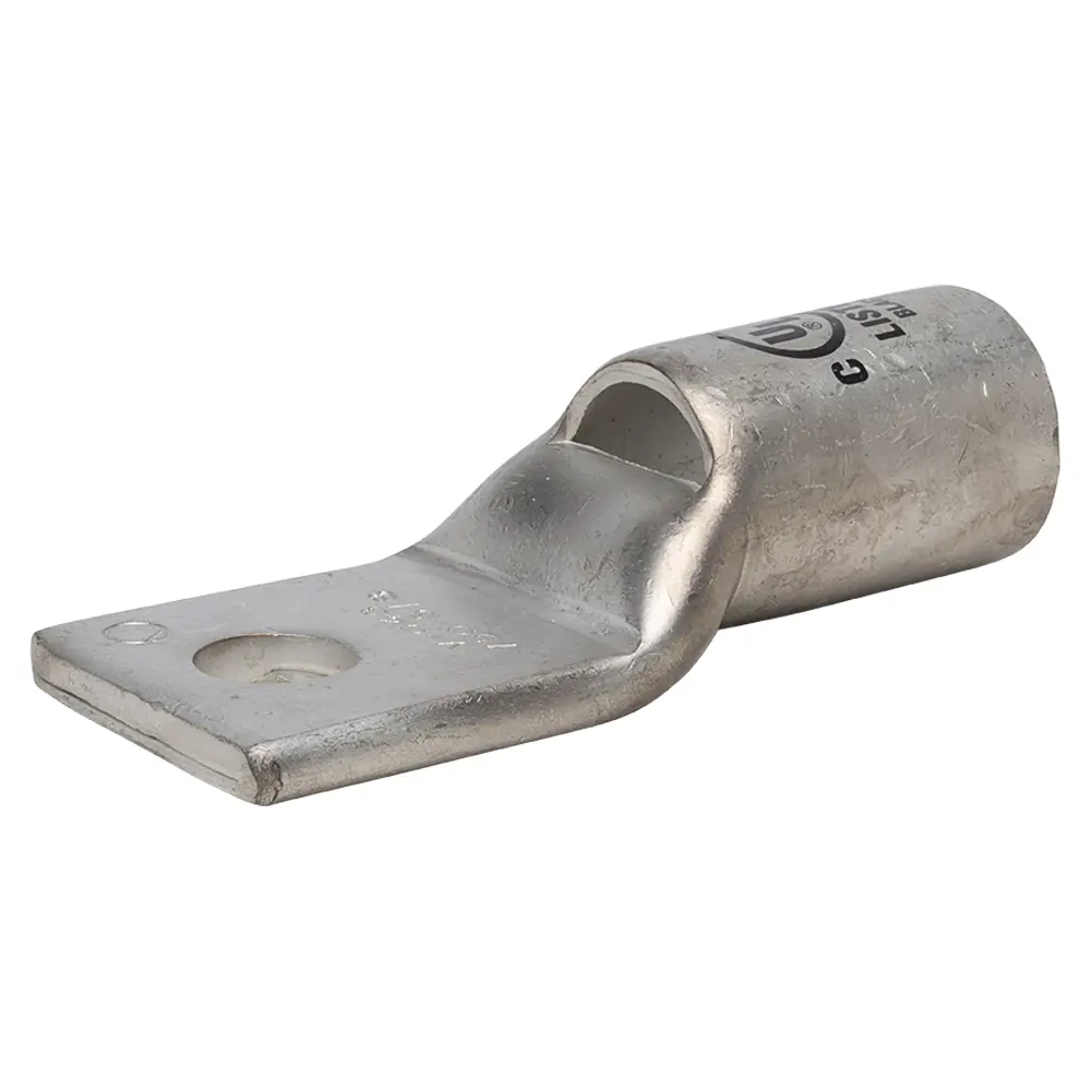 750 MCM Single-Hole Short Barrel Lug, Copper Compression, Black, 5/8" Stud