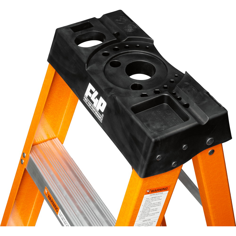 F4P F4P FSL10 8P-10 Ft Fiberglass Step Ladder 300Lb - City Electric Supply
