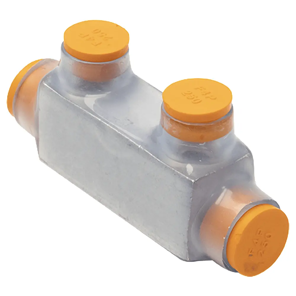 250 MCM Straight Cable Splice, Clear