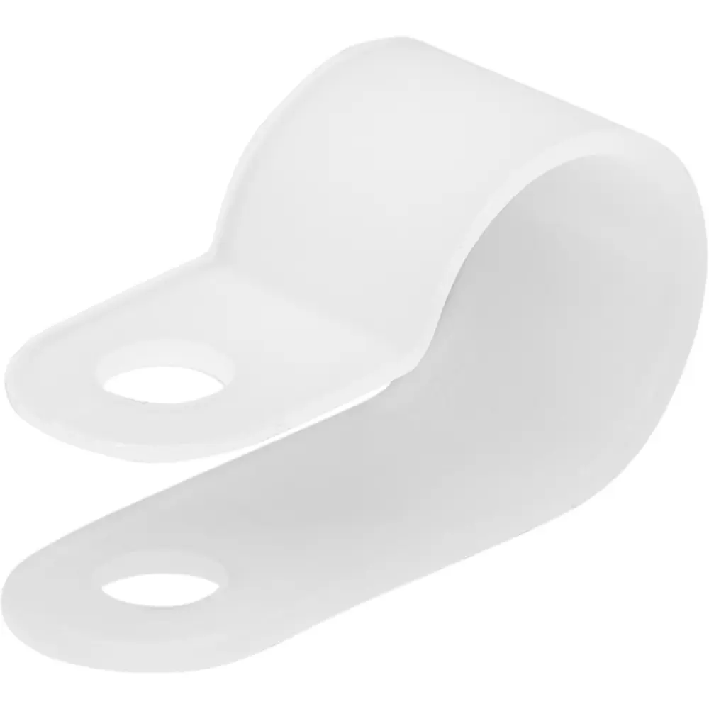 1/2" Nylon Cable Clamp, White