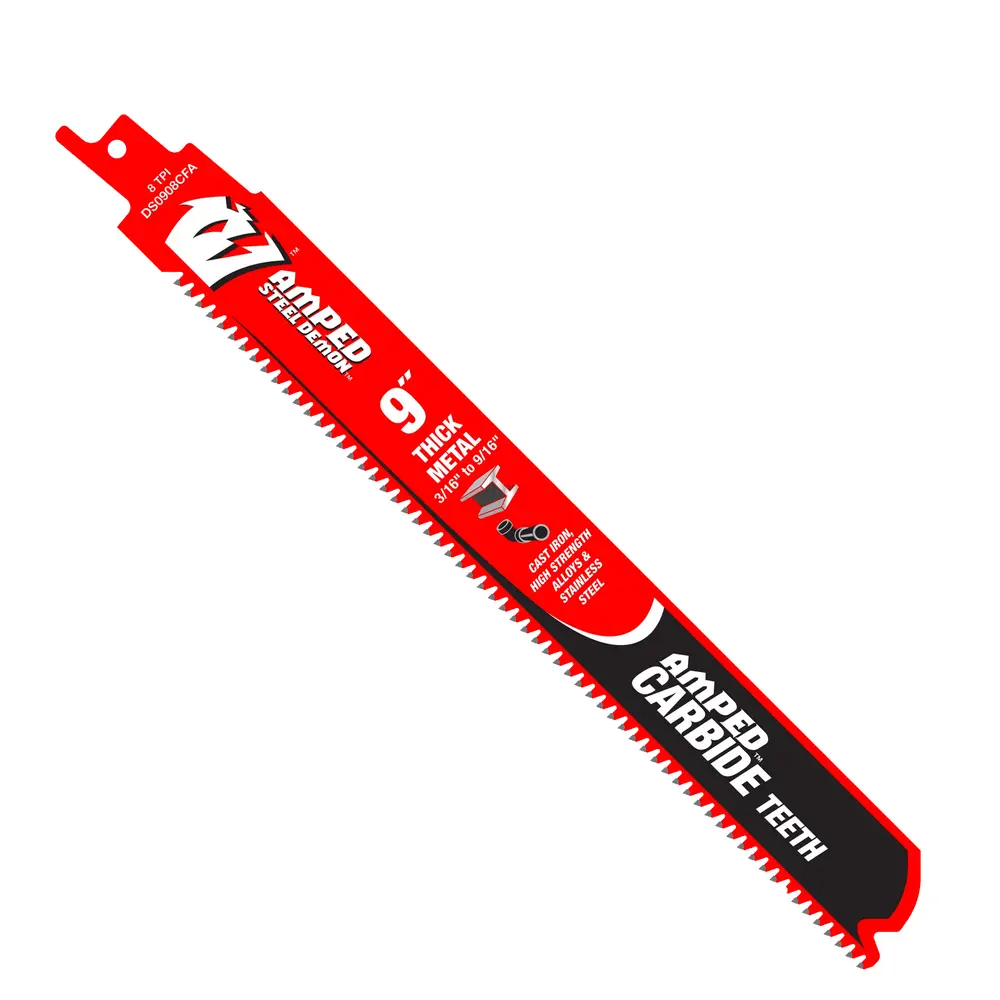 9" 8TPI AMPED™ Steel Demon™ Carbide Teeth Reciprocating Saw Blade ...