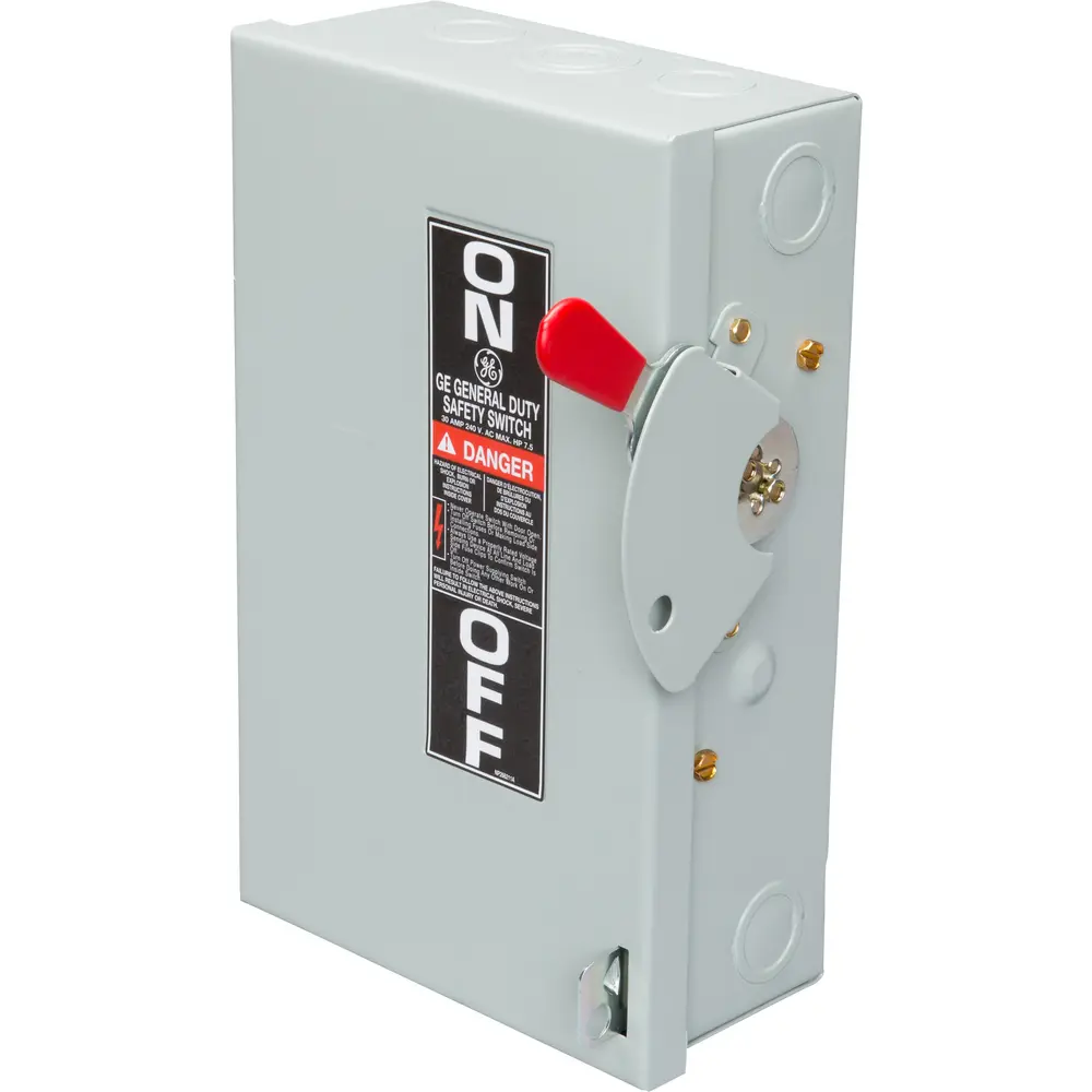 30A 240V 3-Pole Safety Switch, Fusible NEMA 1 General Duty