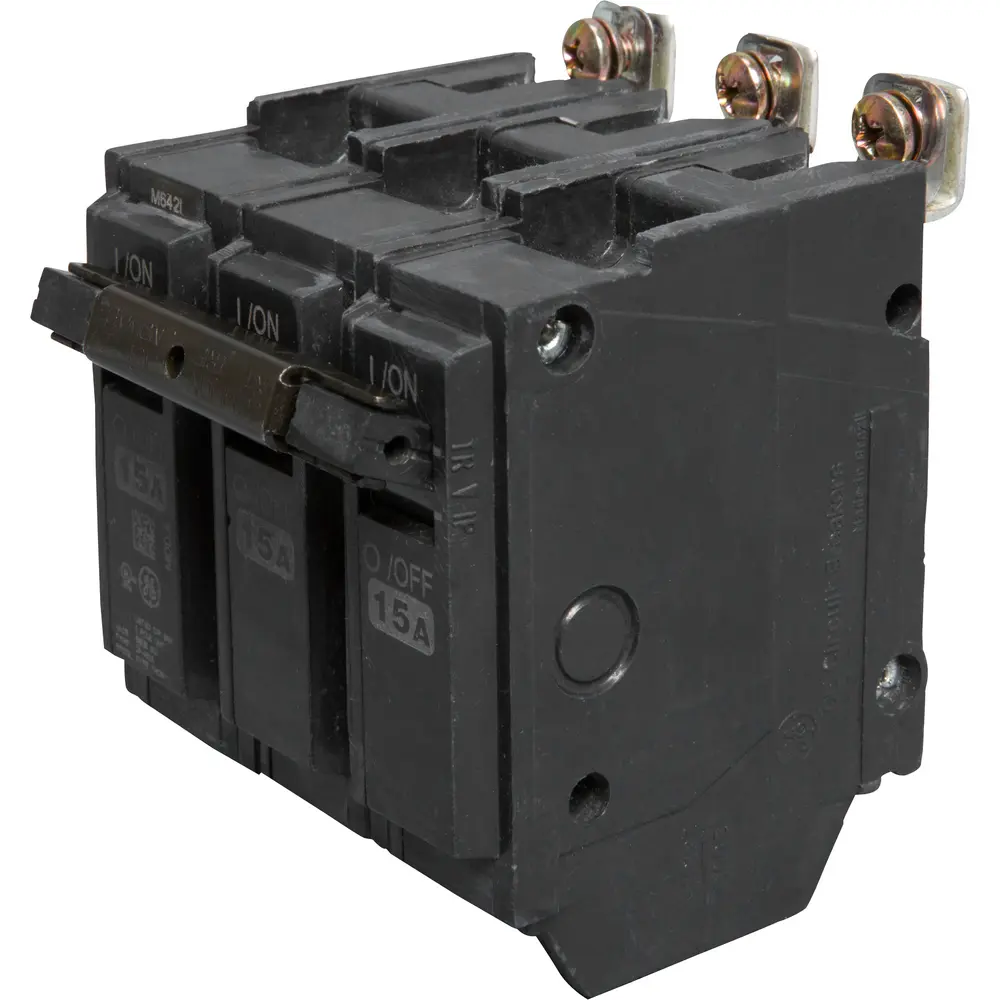 15 A 3-Pole 120/240 VAC THQB Mini Bolt-On Circuit Breaker