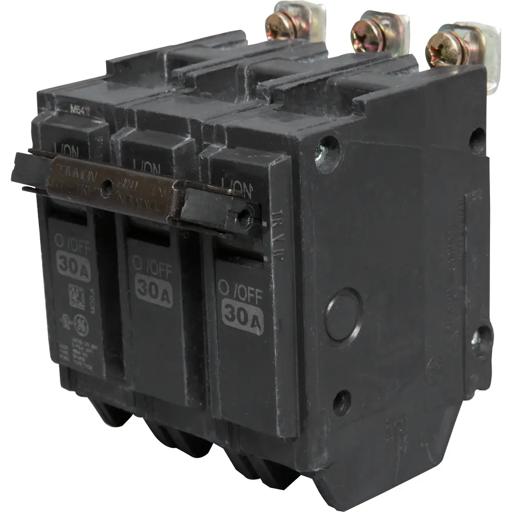 30 A 3-Pole 120/240 VAC THQB Mini Bolt-On Circuit Breaker