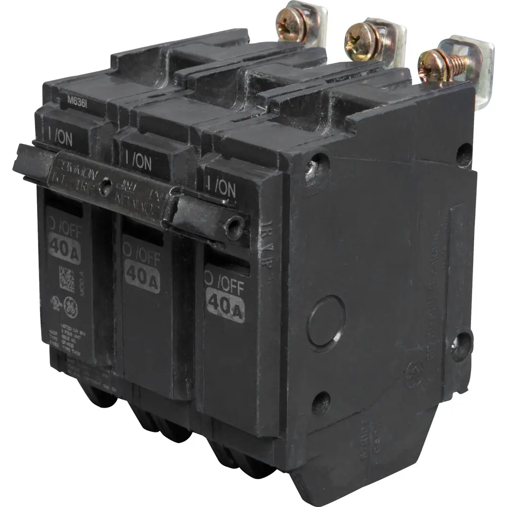 40 A 3-Pole 120/240 VAC THQB Mini Bolt-On Circuit Breaker