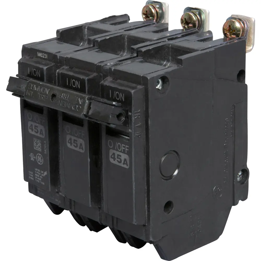 45 A 3-Pole 120/240 VAC THQB Mini Bolt-On Circuit Breaker