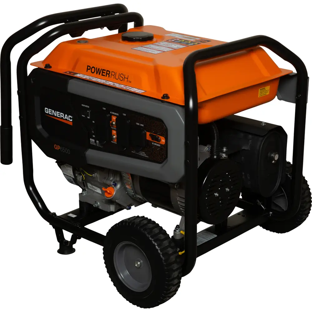 Portable Generator, 6.5kW, 120/240V, EPA/49-State, GP Series, Black