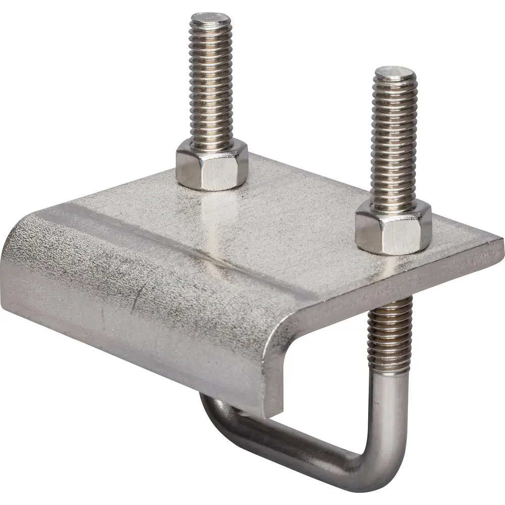 1-/8" 5x 1-5/8" Strut Size, Stainless Steel Right Angle Beam Clamp