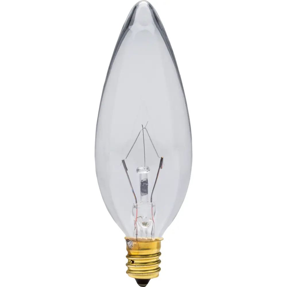 25 W 130 VAC Incandescent Decorative Clear Torpedo B10 Lamp