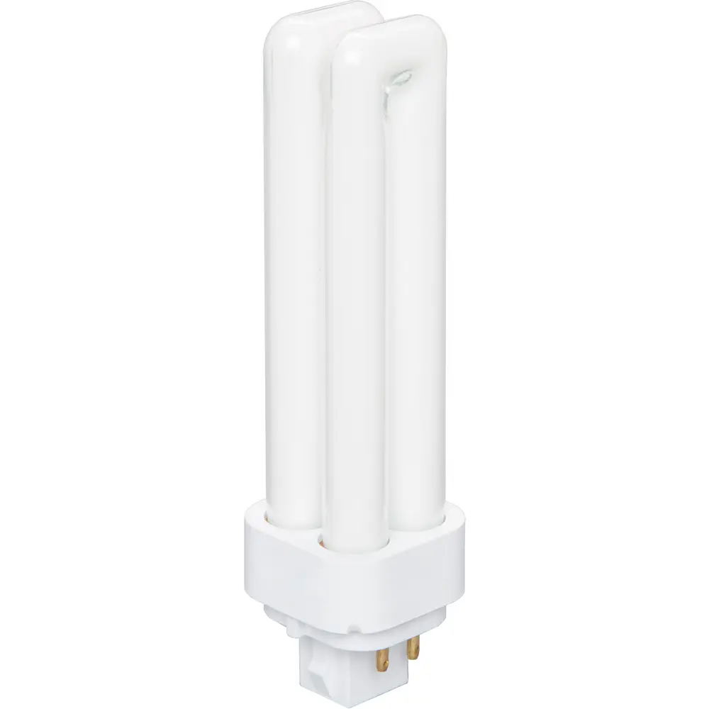 CFL Double Tube 4-Pin Electronic T4 Bulb, G24Q-1 Base, 13W, 4100K, Dimmable