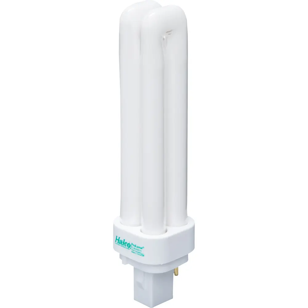 CFL Double Tube 2-Pin T4 Bulb, G24D-2 Base, 18W, 3500K, Dimmable