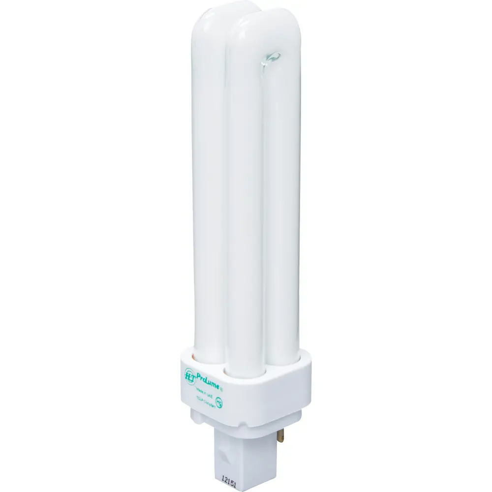 CFL Double Tube 2-Pin T4 Bulb G24D-2 Base 18W 4100K Dimmable