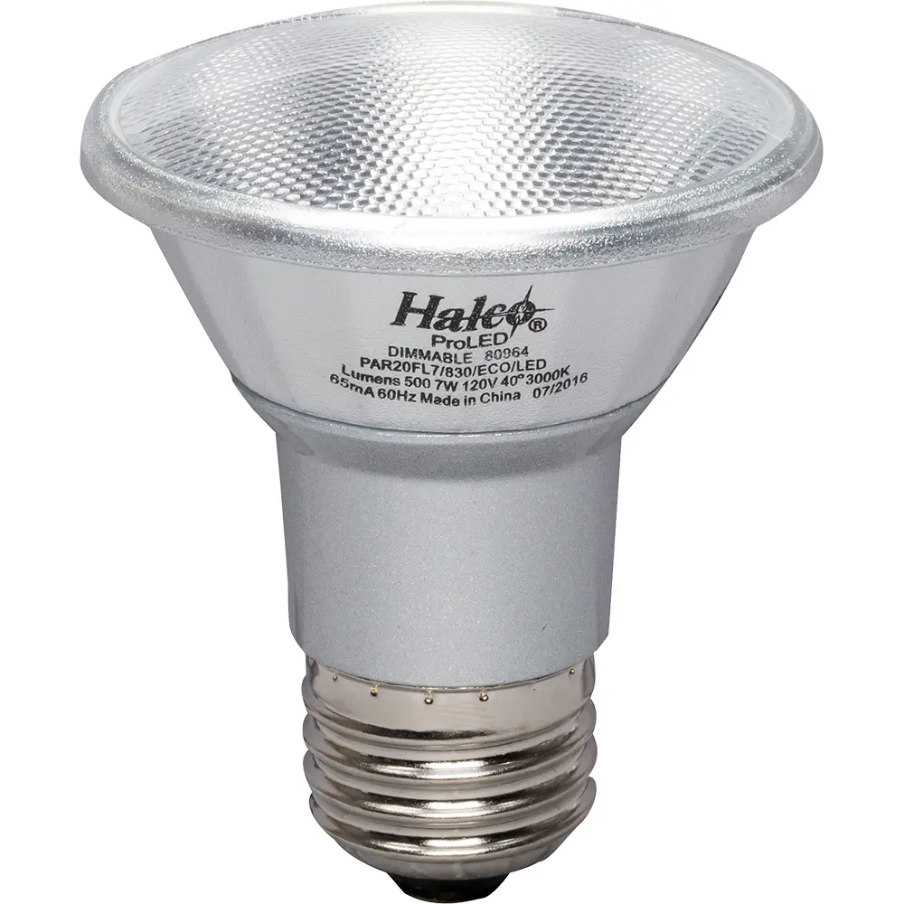 7 W 120 VAC LED Economical PAR20 Flood Lamp, 3000K