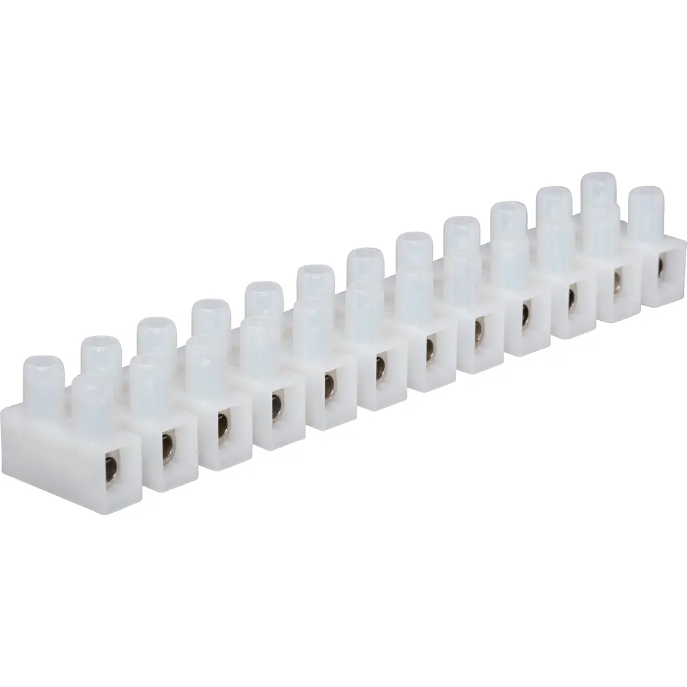 20 A 300 VAC European Pillar Style Dead Front Terminal Block, 2 to 12 ...