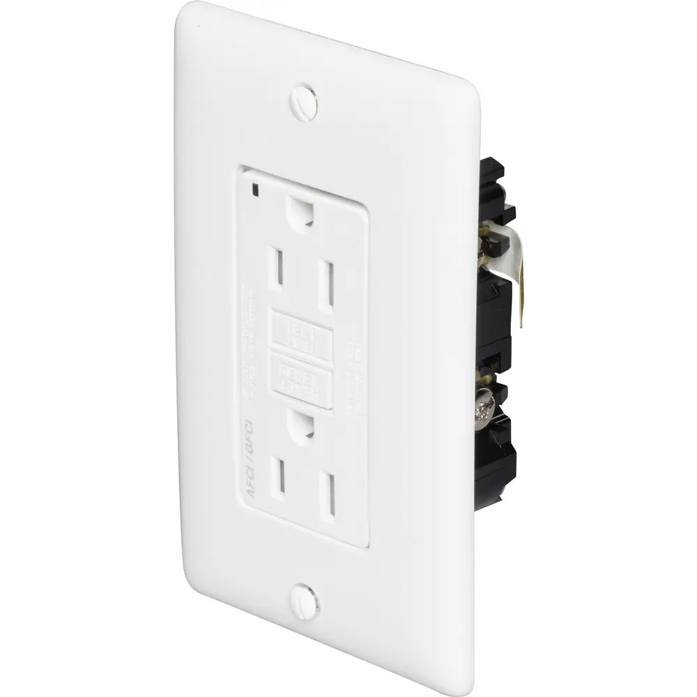 15A 120V Dual Function Tamper-Resistant AFCI/GFCI Receptacle, White