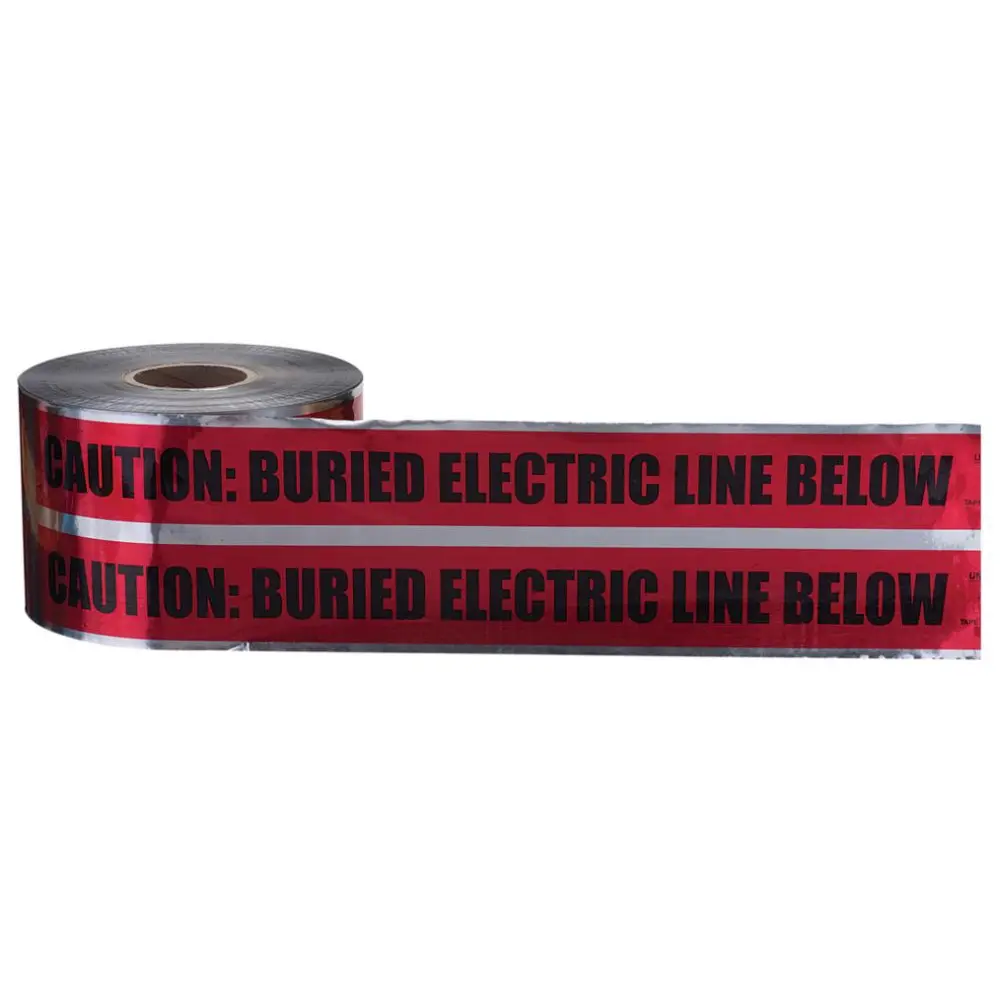 6" x 1000' Detectable Underground Tape, Caution Buried Electric Line ...