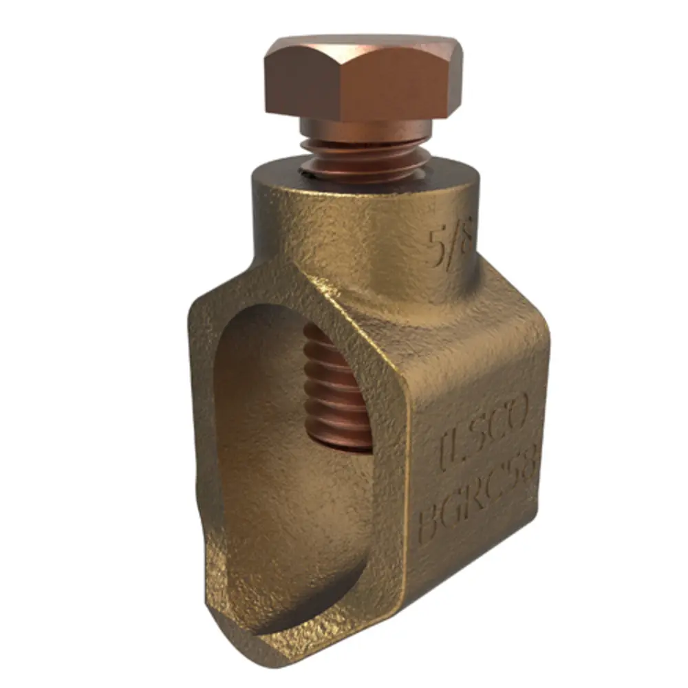 Permaground Bronze Ground Rod Clamp, Conductor Range 8 AWG to 1/0, 5/8 ...