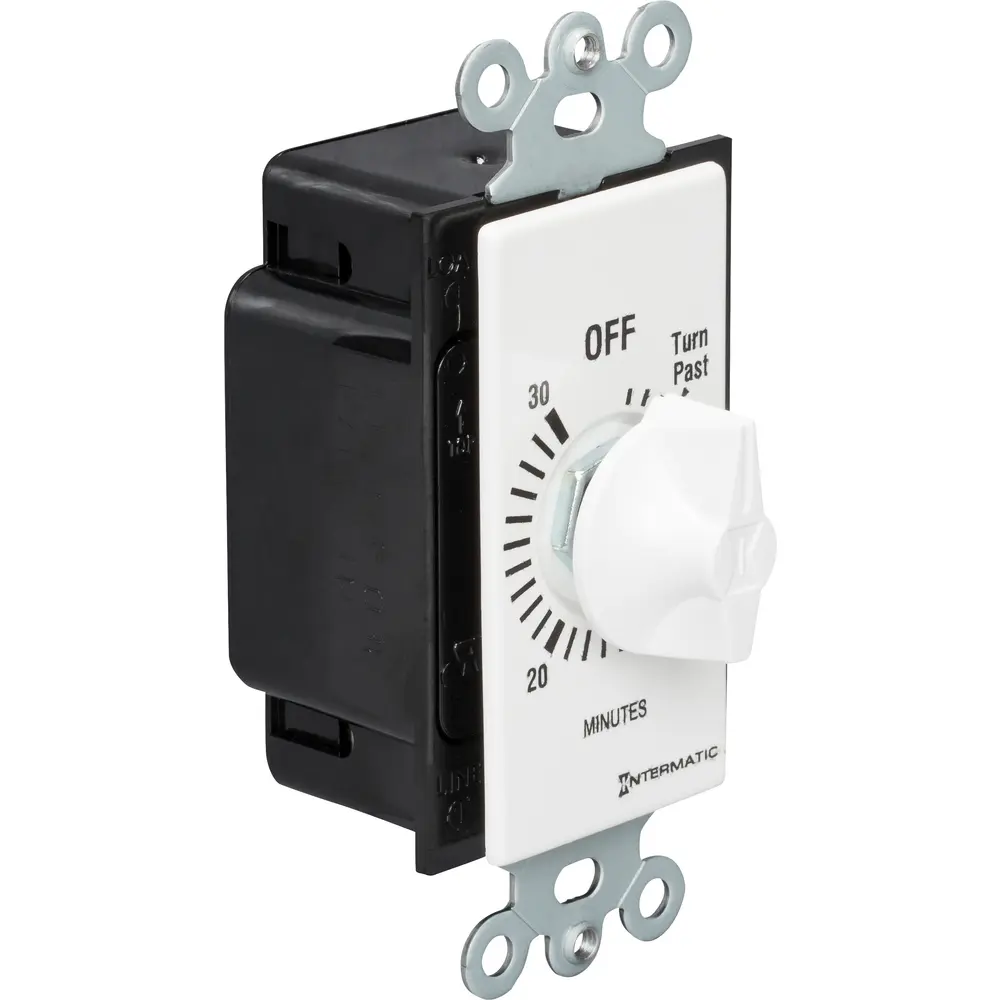 Spring Wound Countdown Timer, Decorator Style, 125-277 VAC, SPST, 30 ...
