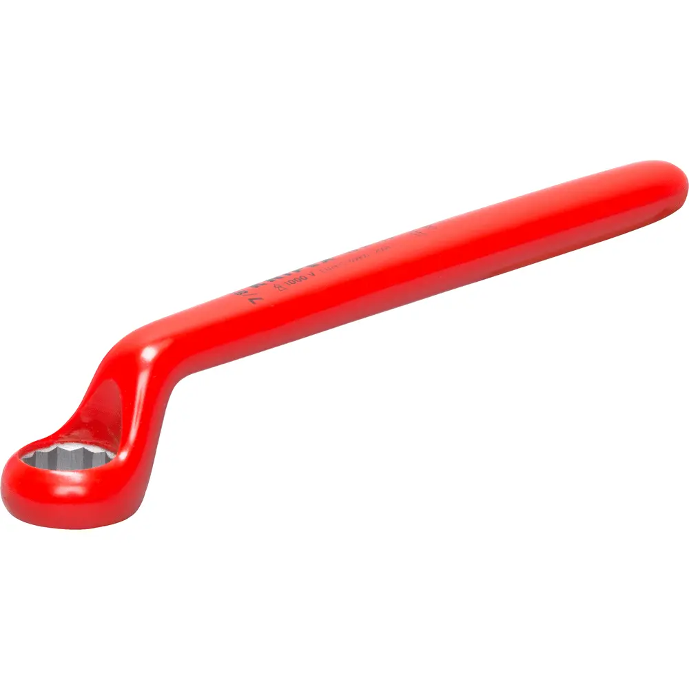 Box Wrench, 9.5" Length, 7/8" Jaw Capacity, Plastic Covered Handle, Steel