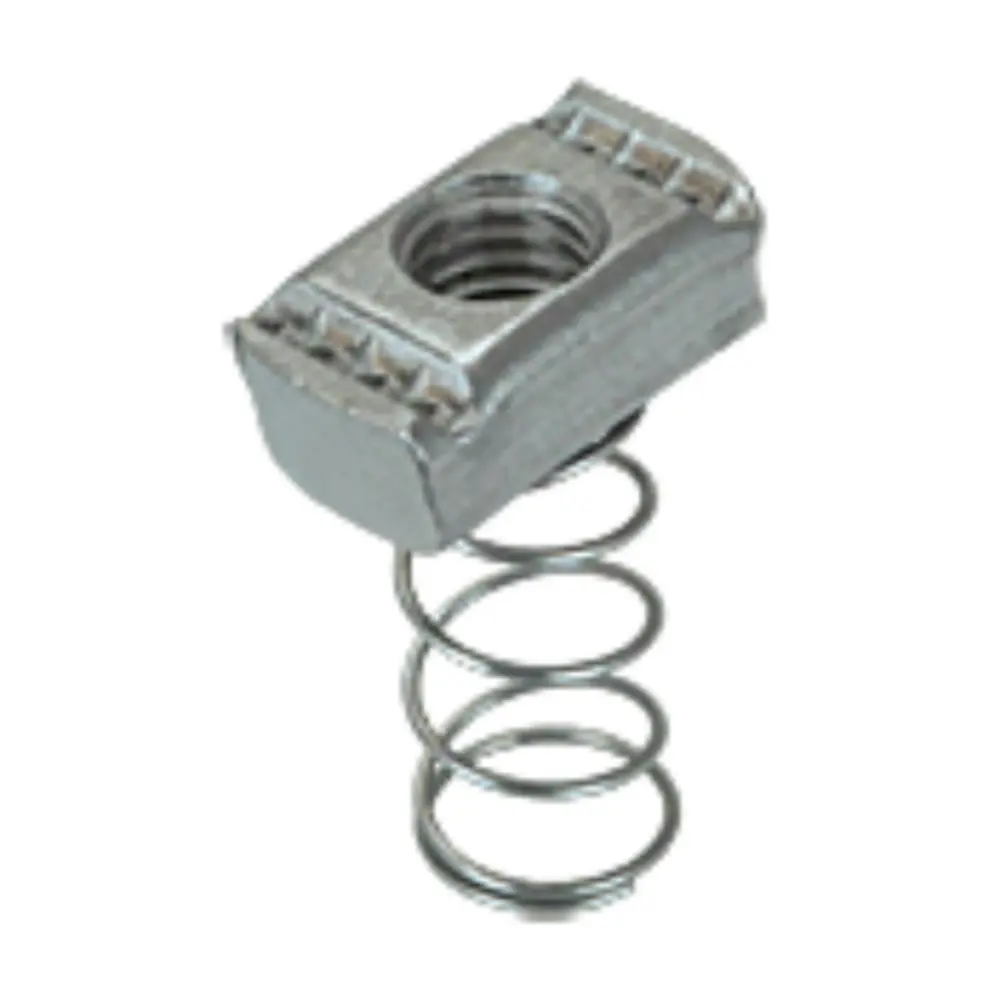 Channel Nut, Steel Spring, 3/8-16" UNC, Electrogalvanized, Steel
