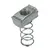 Channel Nut, Steel Spring, 3/8-16" UNC, Electrogalvanized, Steel