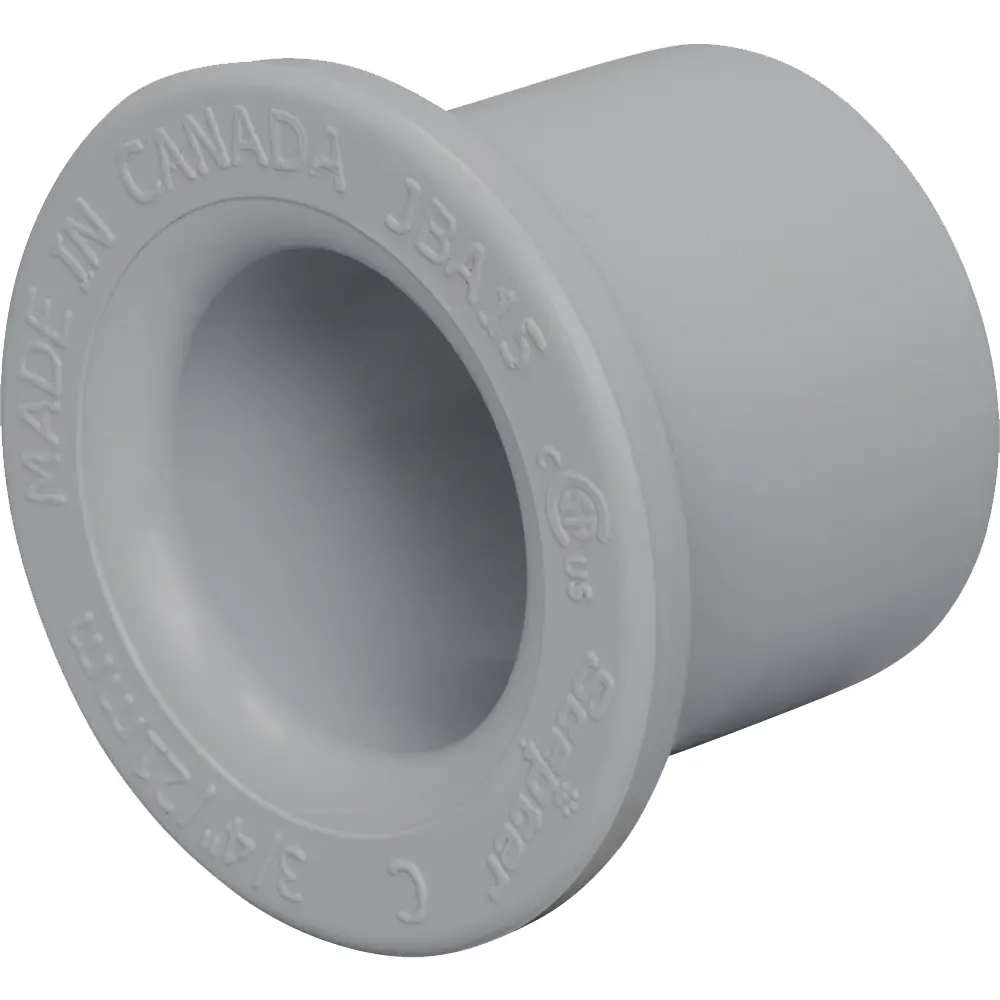 Junction Box Adapter, 3/4 In., PVC, Gray, Schedule 40