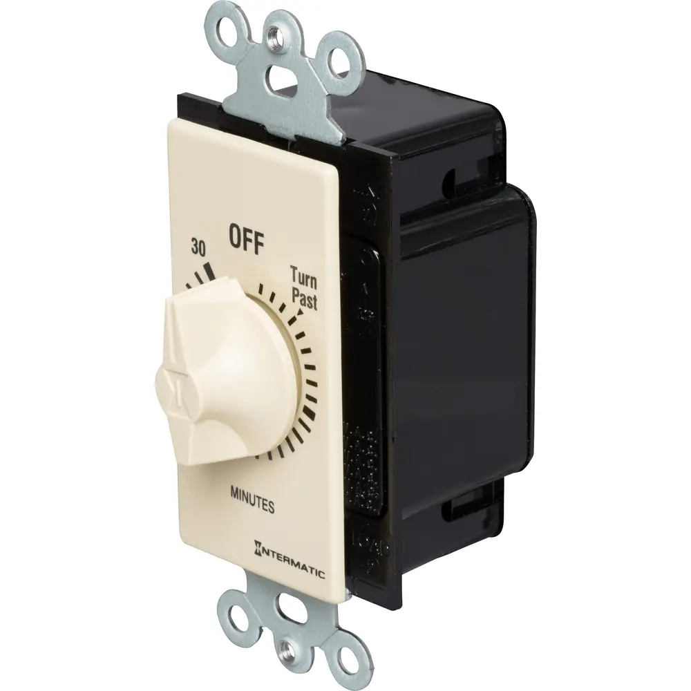 Spring Wound Countdown Timer, Decorator Style, 125-277 VAC, SPST, 30 ...