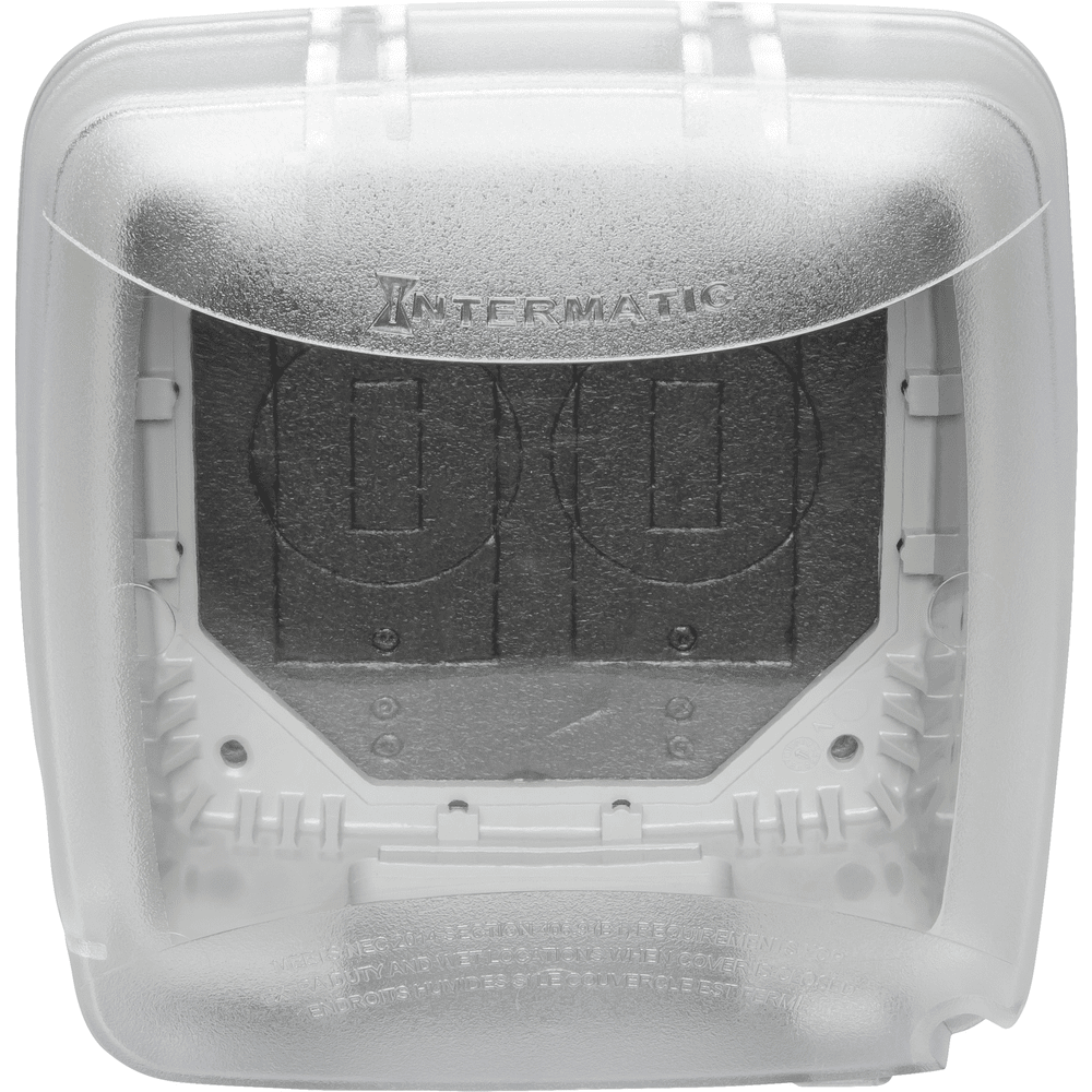 Intermatic WP5225C Extra-Duty Plastic In-Use Weatherproof Cover, 2-Gang ...