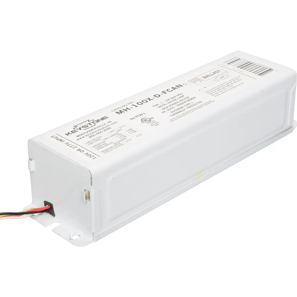 100W Metal Halide Ballast, 120/277 VAC, High Reactance Circuit ...
