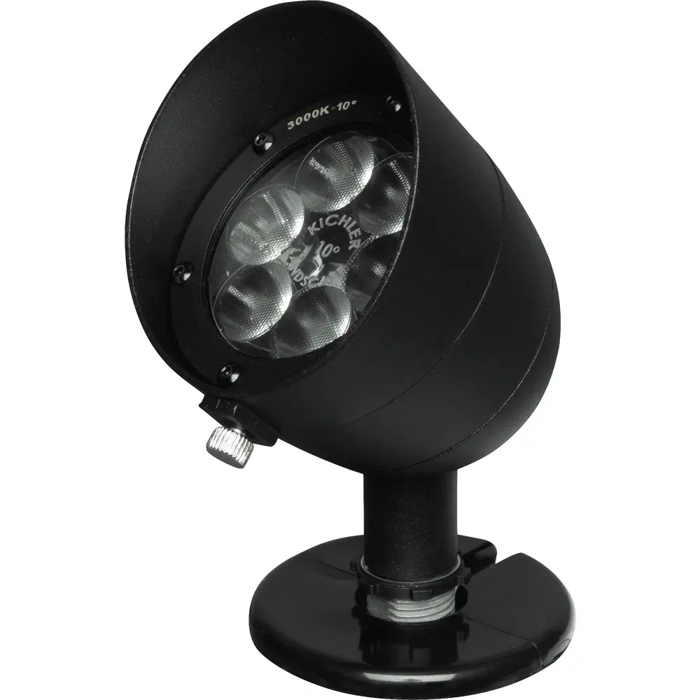 Landscape LED Accent Light, 3000K, 300 Lumens, 12 VAC/VDC, Textured Black