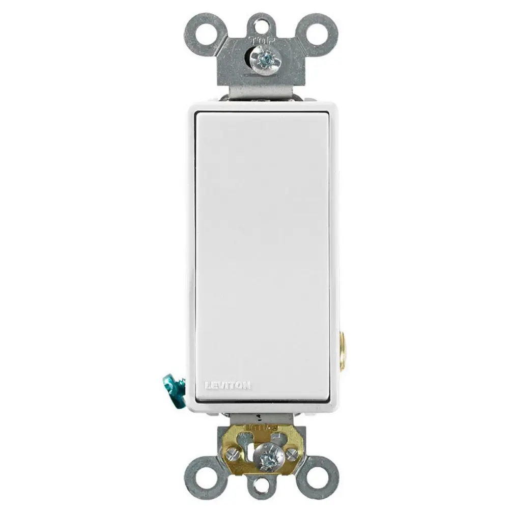 20A 120/277V Decora Plus AC Quiet Rocker Switch, Single-Pole, White