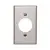Single-Gang Round Receptacle Wall Plate, Standard Size, Stainless Steel