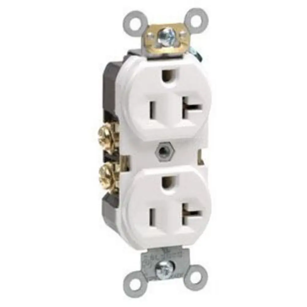 20A 125V 5-20R Indented Face Commercial Grade Duplex Receptacle Outlet ...