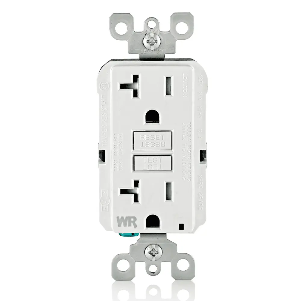 20A 125V 5-20R SmartlockPro® Tamper-Resistant GFCI Receptacle/Outlet w ...
