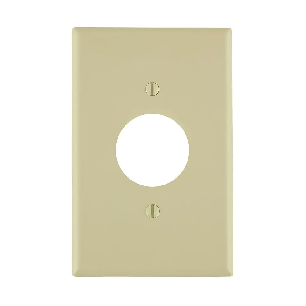 Single-Gang Receptacle Outlet Wall Plate, Midway Size, Nylon, Ivory