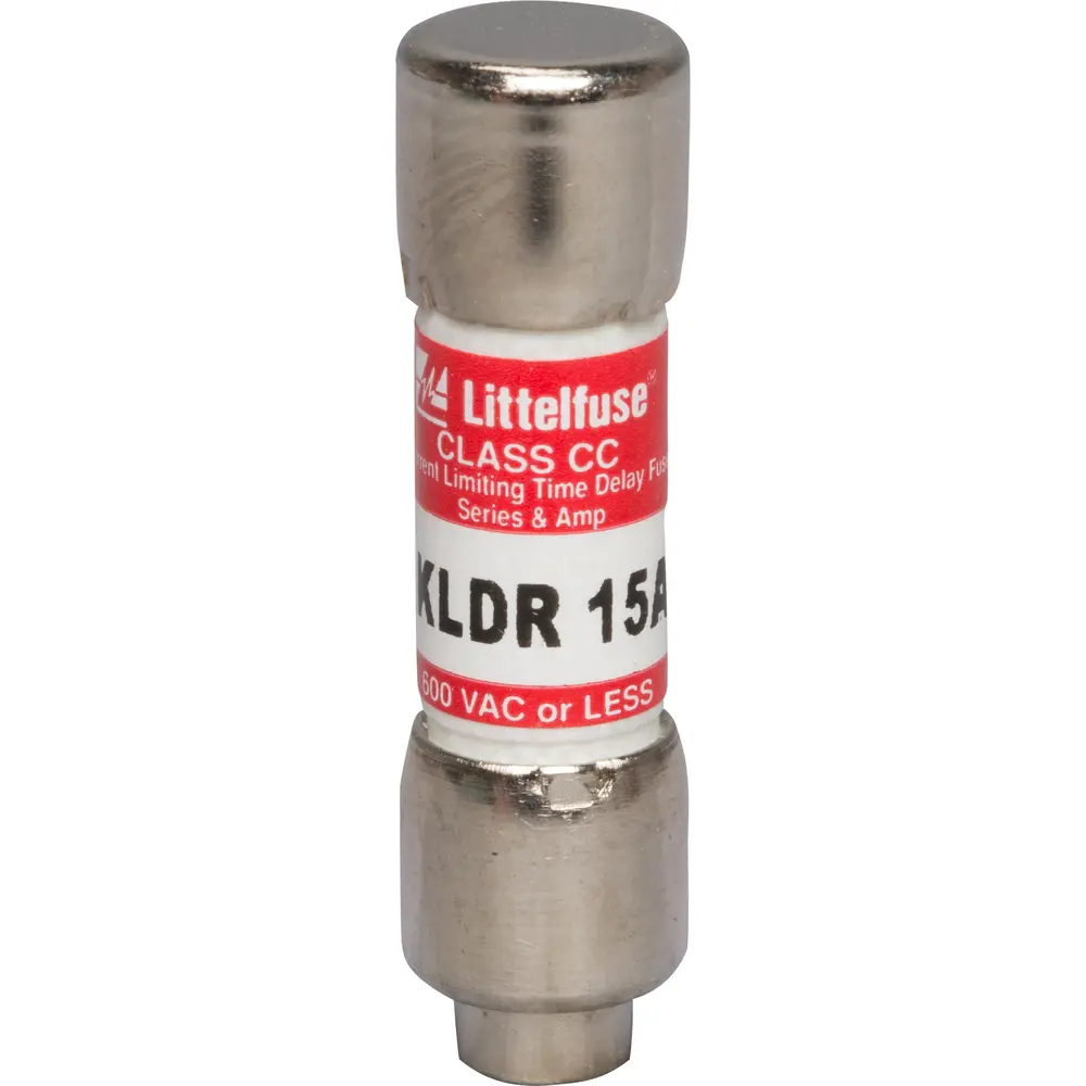 15 A Class CC Time-Delay Fuse, 600 VAC/300 VDC