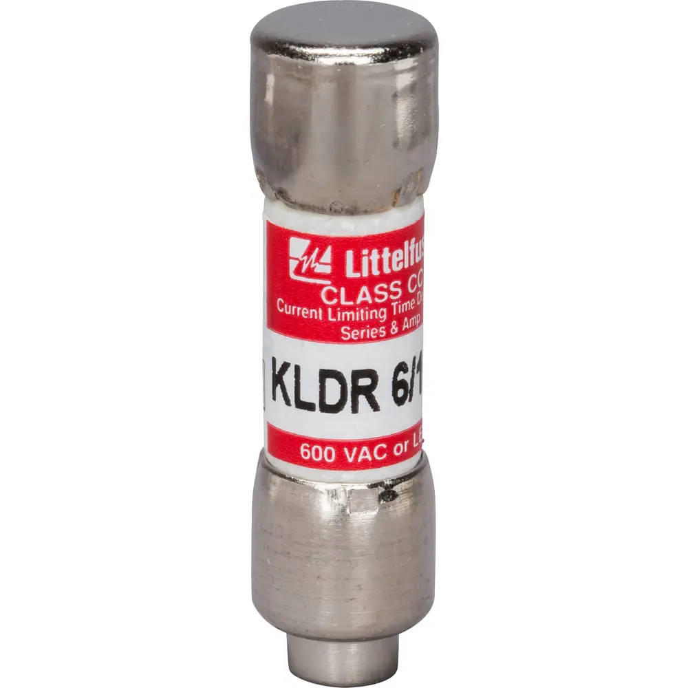 Fuse, Time-Delay, 0.6A, 600VAC/300VDC, Class CC, Non-Indicating