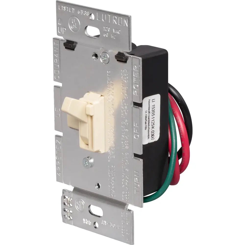 120 VAC Ariadni® Preset Dimmer, 1000 W, 3-Way, Incandescent/Halogen, Ivory