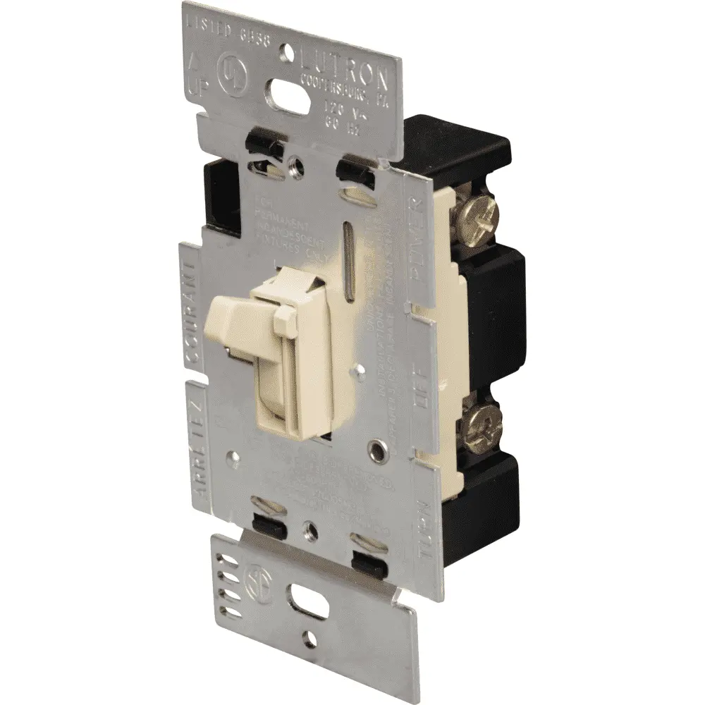 Ariadni® Dimmer, Incandescent/Halogen, 600W, 3-Way, Preset, 120 VAC, Ivory