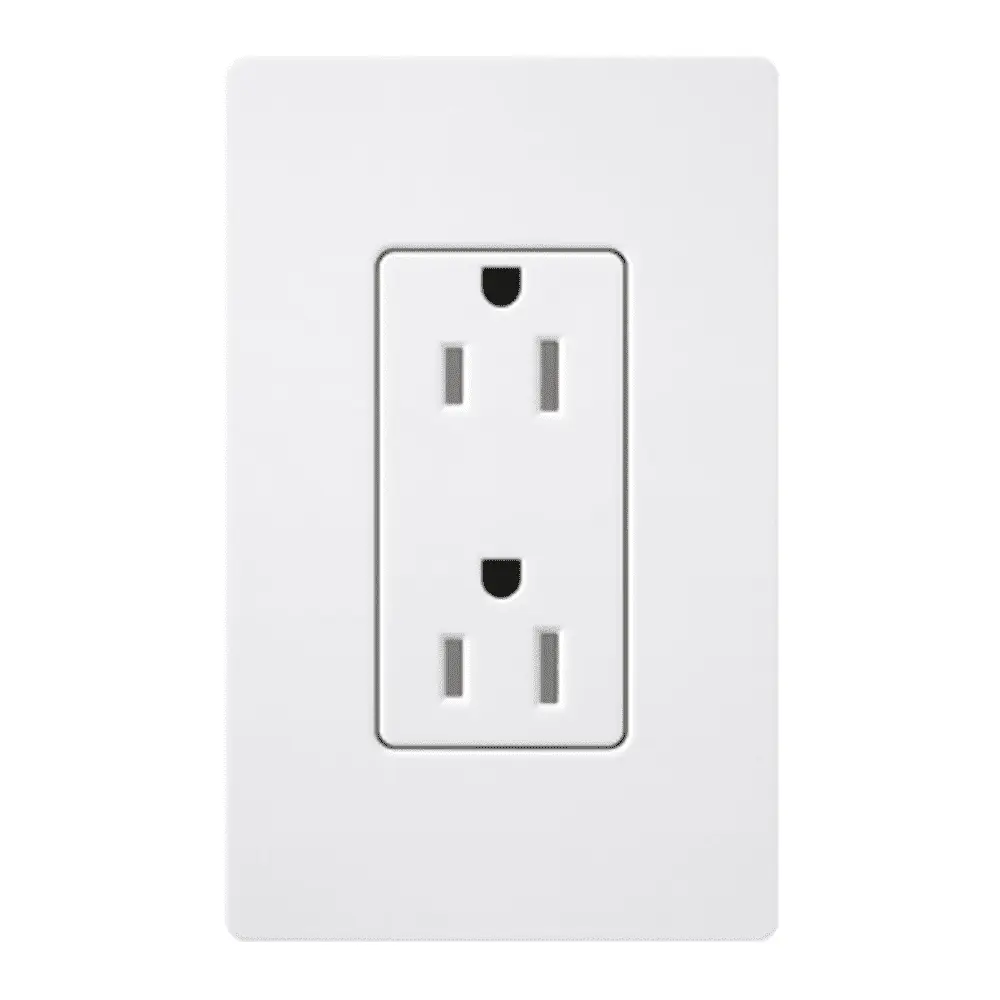 15A 125V Claro® Tamper-Resistant Duplex Receptacle, White