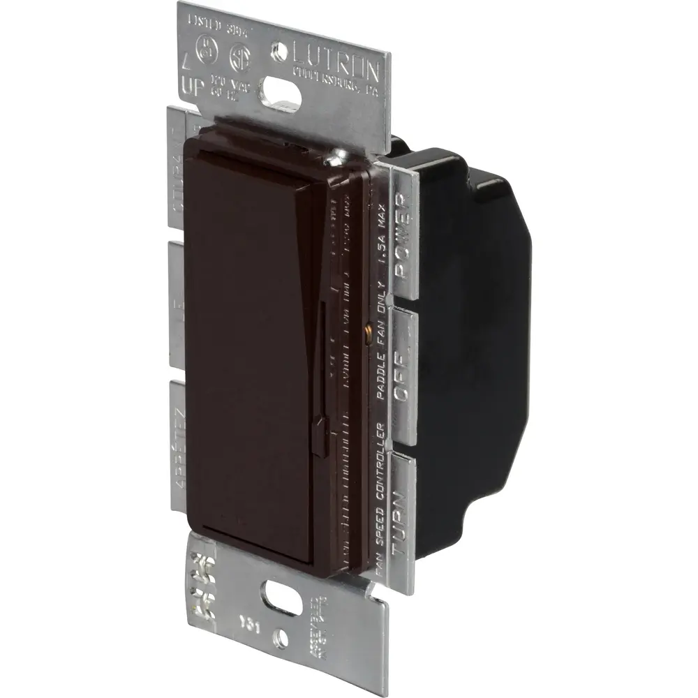 1.5 A 120 VAC Diva Quiet 3-Speed Fan Control, Single-Pole/3-Way, Brown