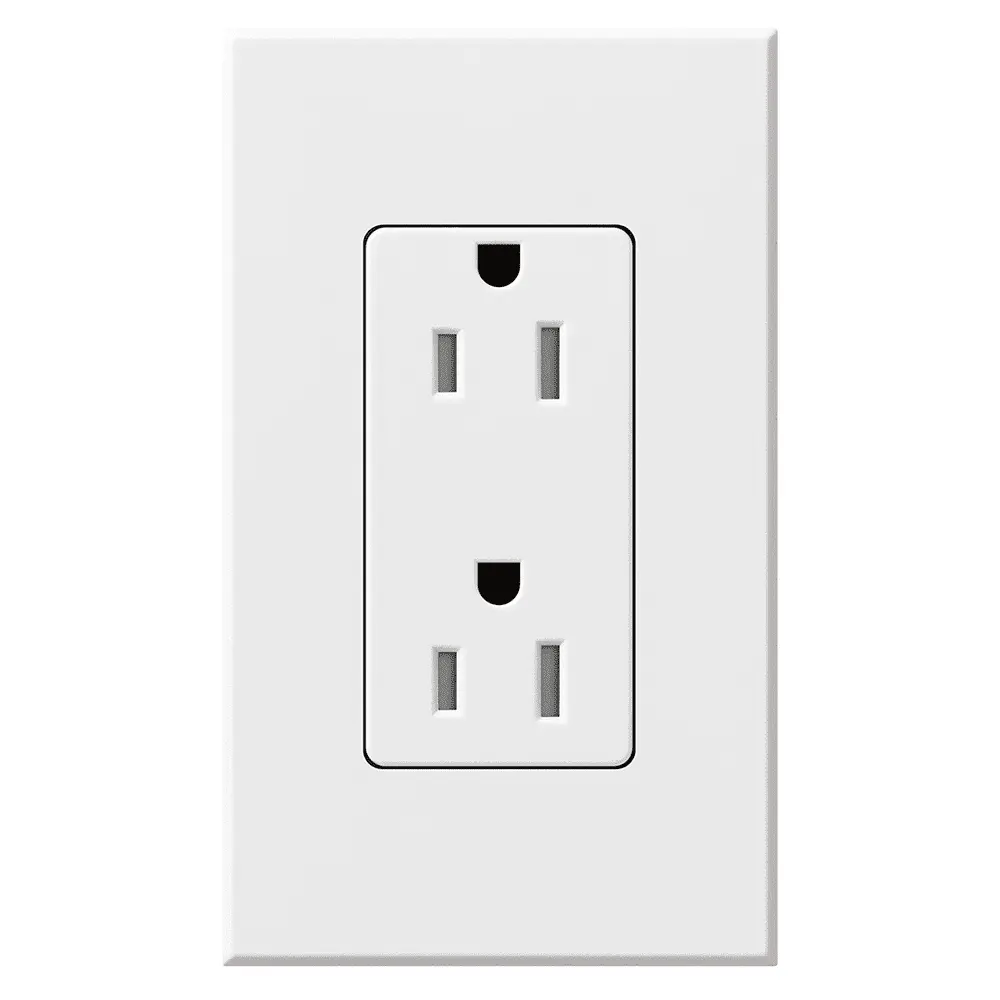 15A 125V Tamper-Resistant Duplex Receptacle, White