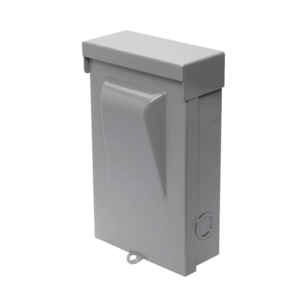 60A 240V Pullout AC Disconnect, Non-Fused Metal Enclosure
