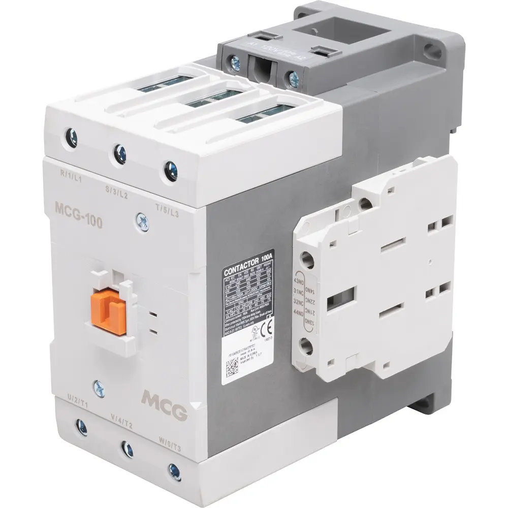 100 A 277 VAC Contactor w/ 1NO1NC AUX, 3-Pole