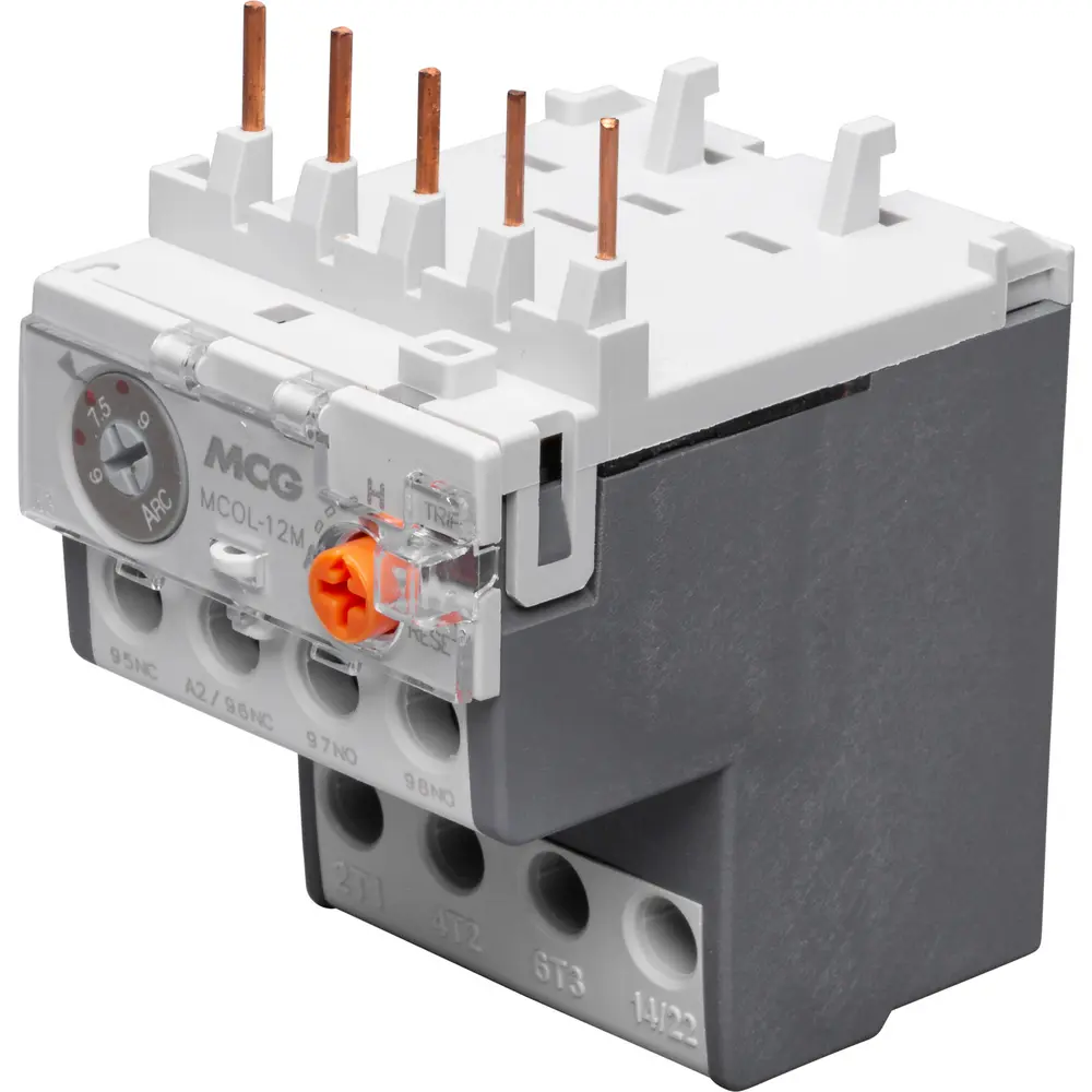 12A Overload Relay, 3-Pole, 9A Current Max
