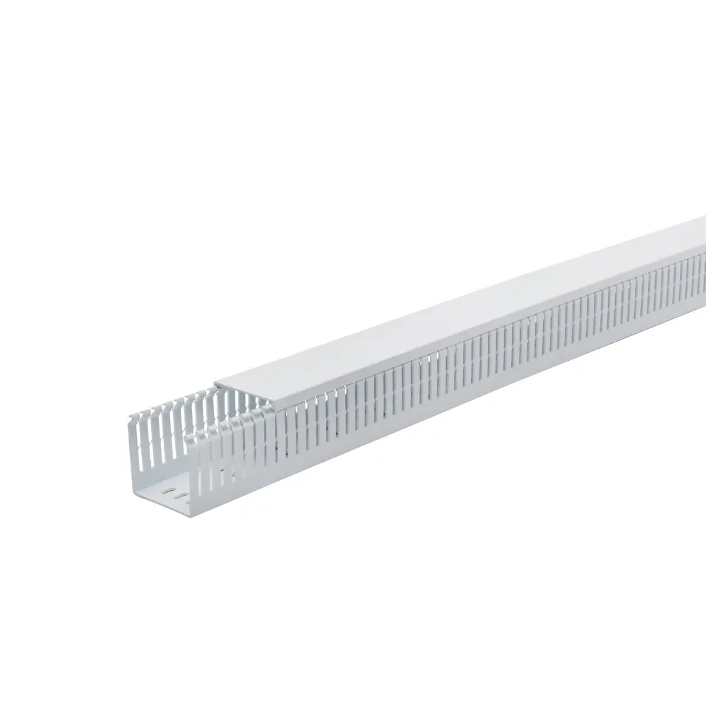 Wiring Duct, 3" x 1-1/2", Surface-Mounted, PVC, White