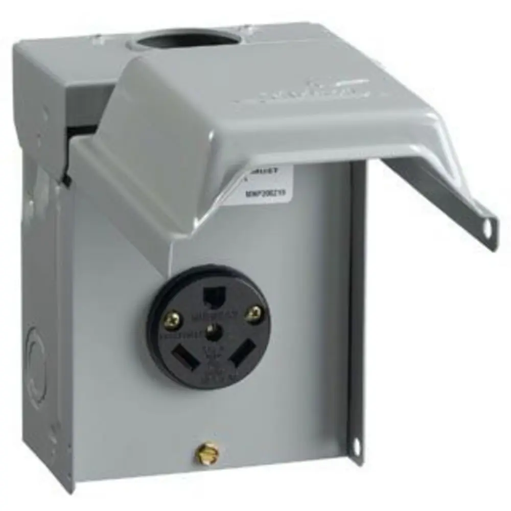 30A Outdoor Power Outlet, 120 VAC, Gray