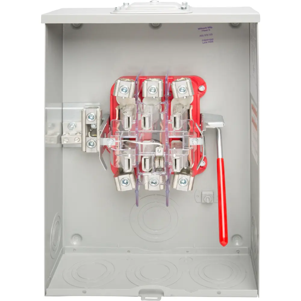 200 A 600 VAC 3-Phase 7-Jaw Ringless Meter Socket, Single Position ...